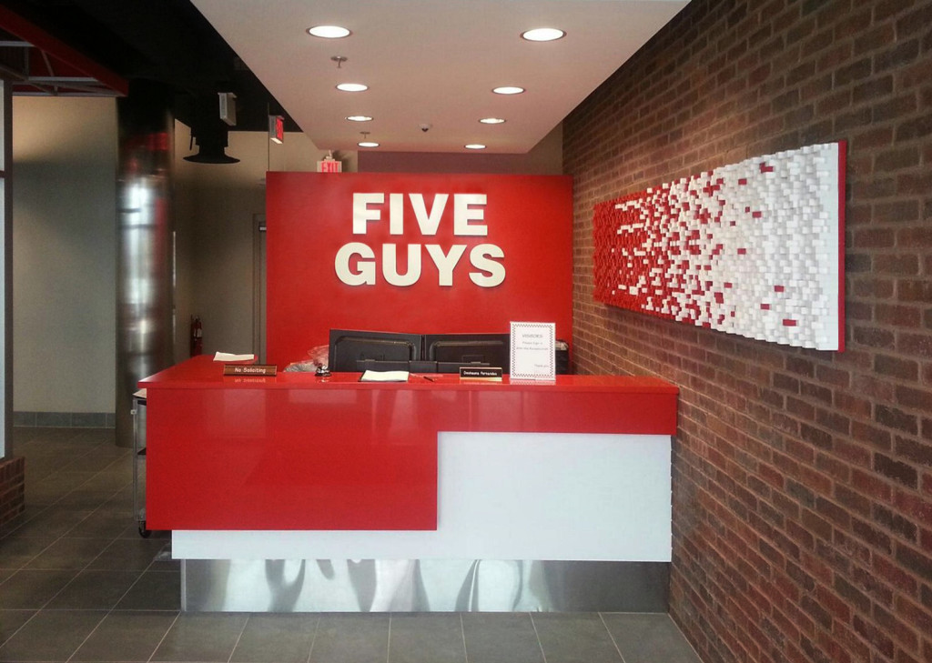 Five Guys Fry Wall Panel - Historic Timber and Plank